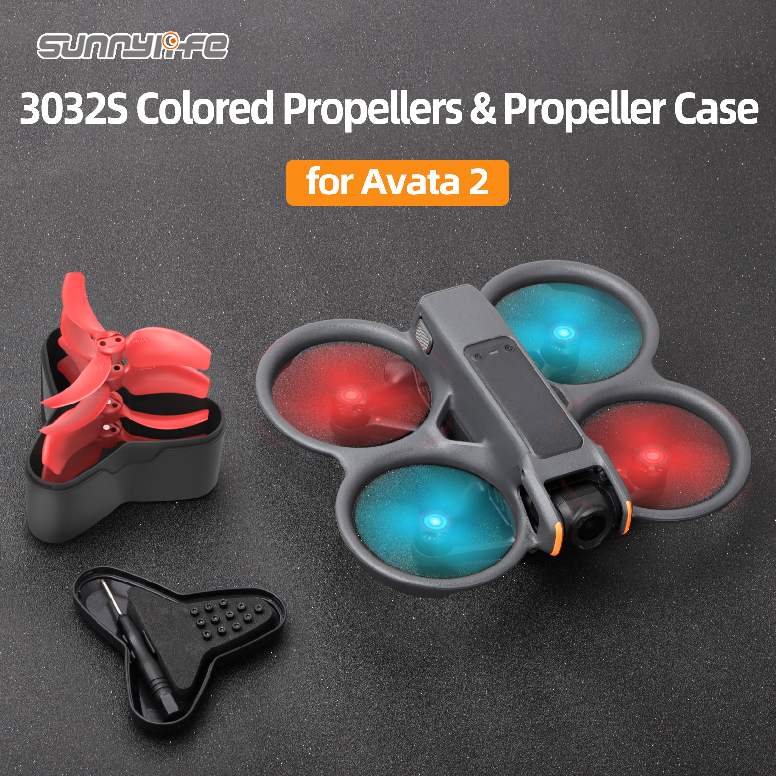 3032S Propellers Lightweight Colored Propellers Storage Box Protective ...