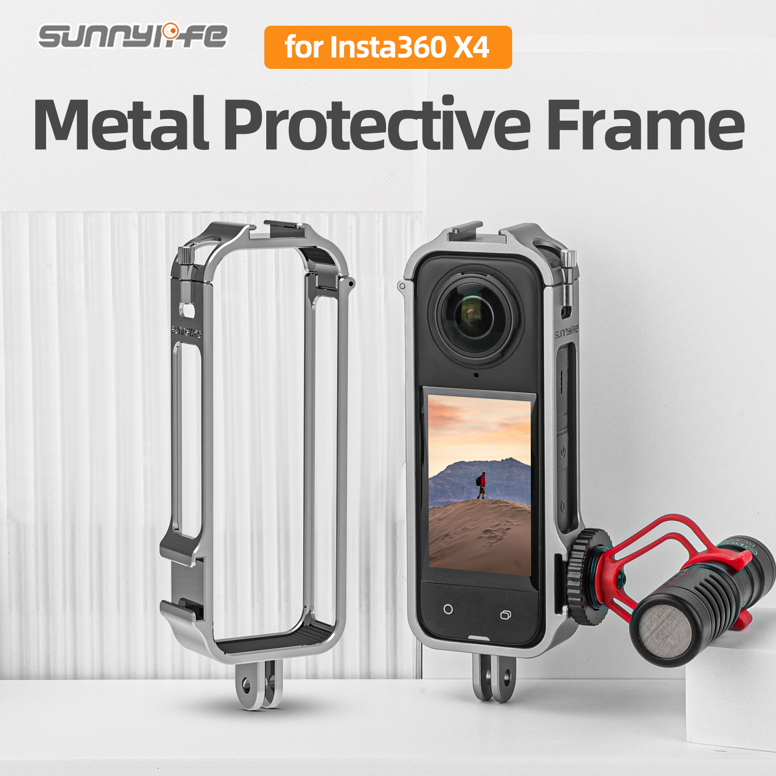 Sunnylife Aluminum Alloy Protective Frame Cage Silicone Lens Cover ...