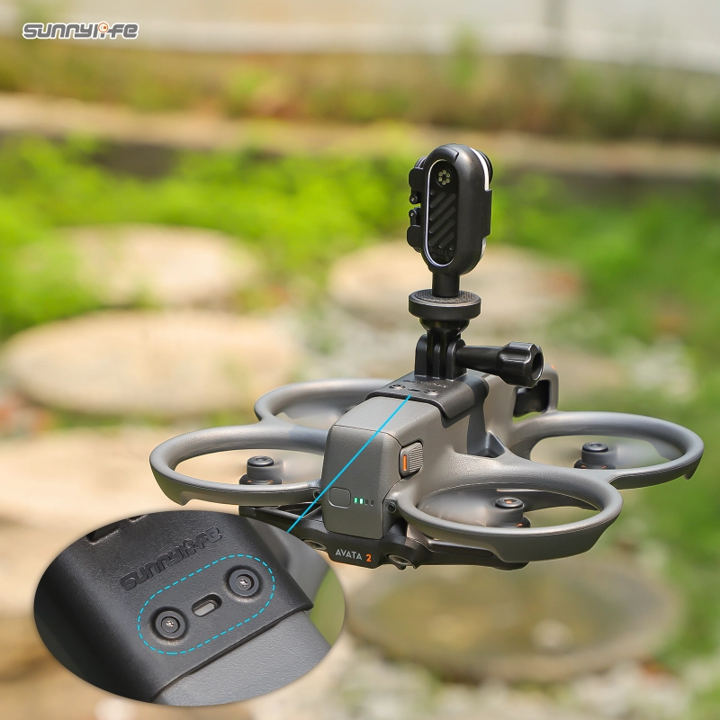 Sunnylife Action Camera Holder Mount Drone Light Bracket Lamp for Avata 2 for ACTION 2/ Insta360 ...