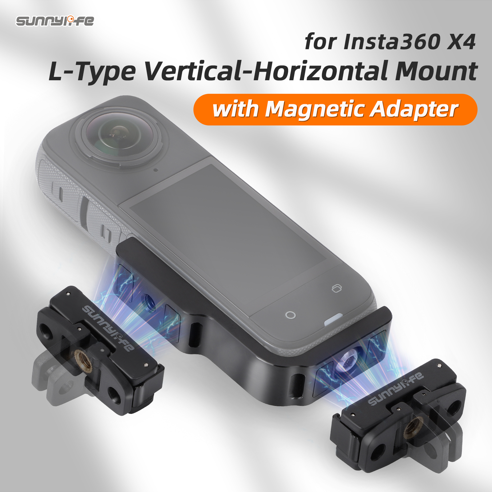 Sunnylife L-Type Vertical-Horizontal Mount with Magnetic Adapter Quick ...
