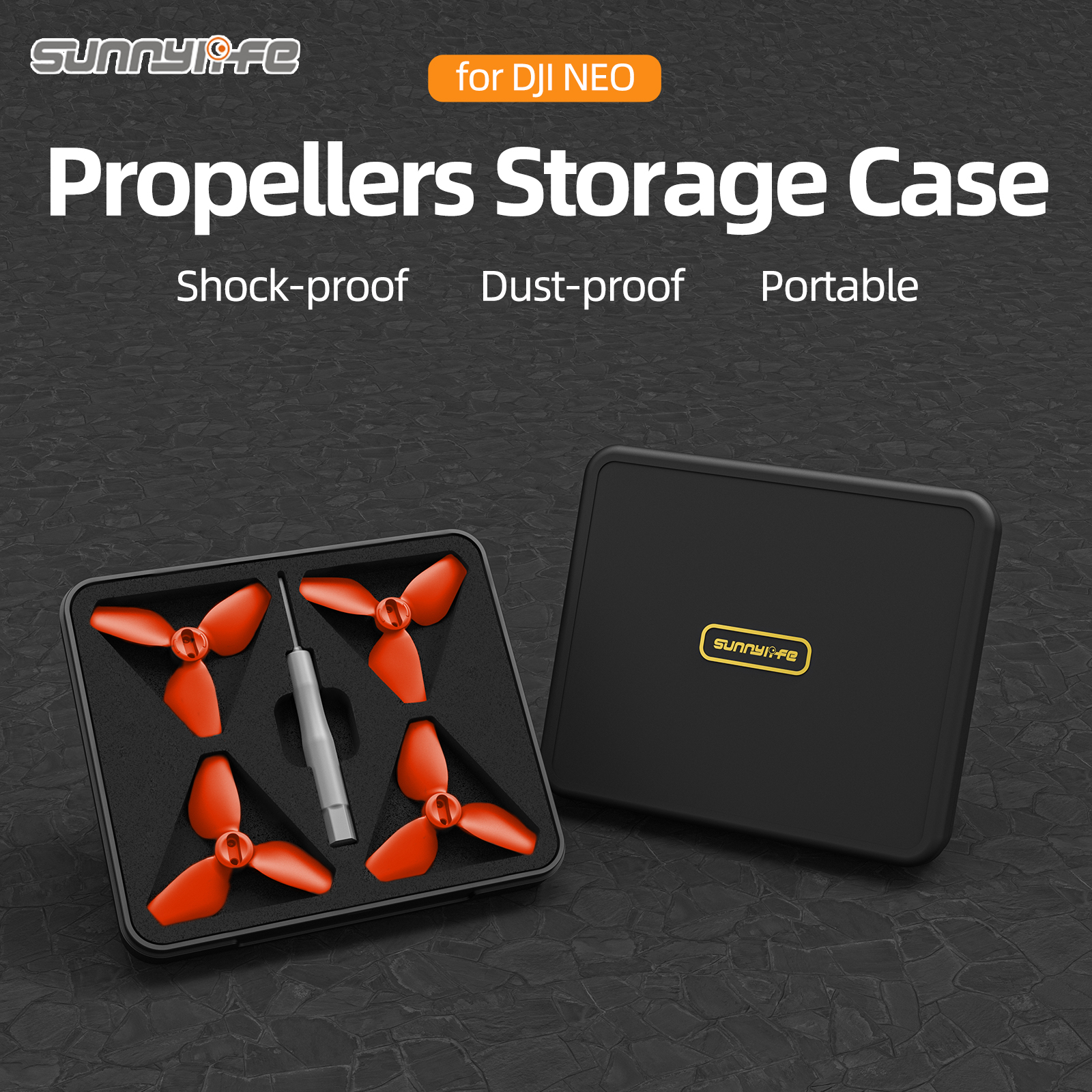 Sunnylife 2016S Propellers Storage Case Portable Box Protective Mini ...