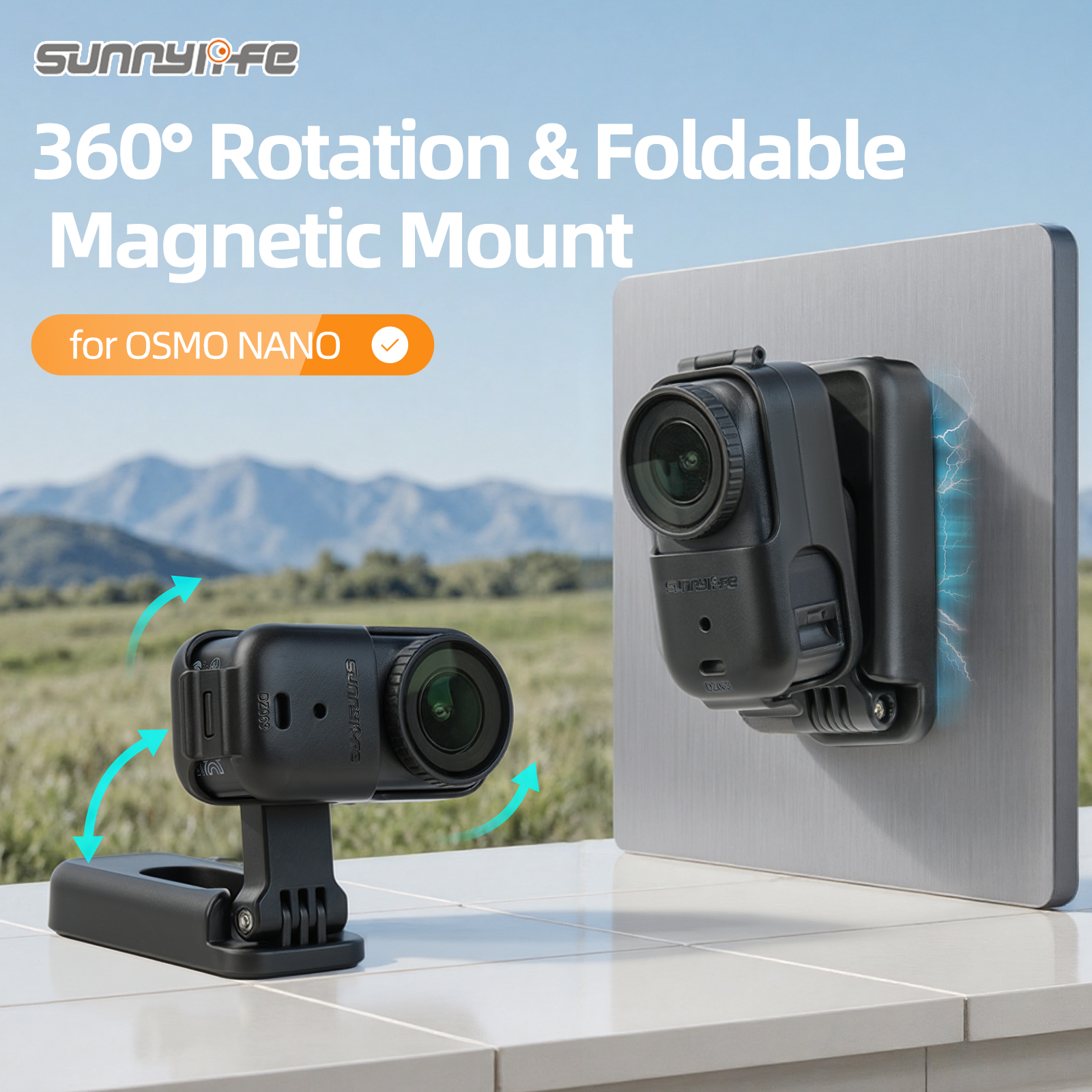Sunnylife Magnetic Mount Tabletop Base Bracket Angles Adjustable 360 ...