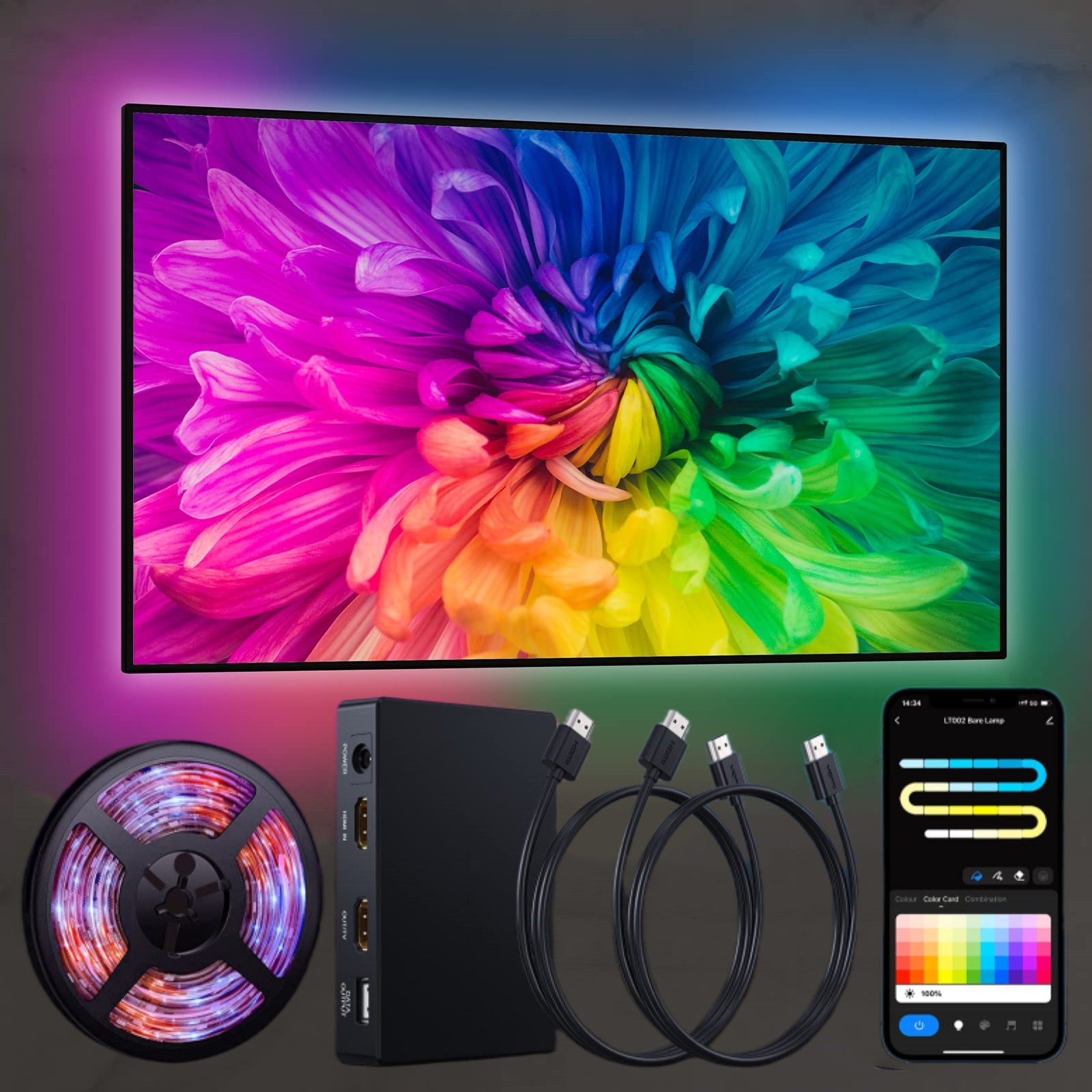 VANTONE Hdmi tv sync color backlight ambilight