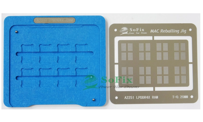 2010-2020 RAM Reballing Jig with Stencil ,Memory BGA Reballing Kit