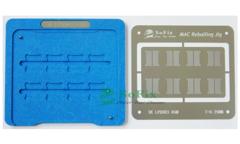 2010-2020 RAM Reballing Jig with Stencil ,Memory BGA Reballing Kit