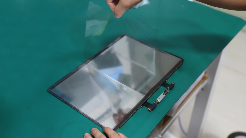 Plastic film protector for refurbished screen