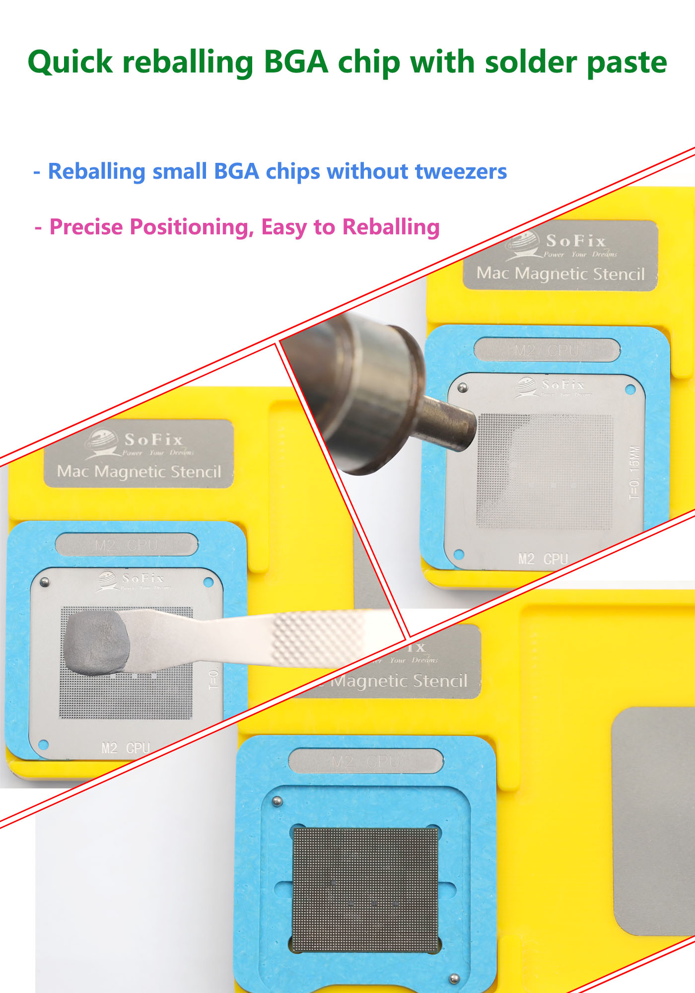 BGA Reballing Magnetic Stencil | CPU | GPU | PCH | Upgrade Kit, S-F304