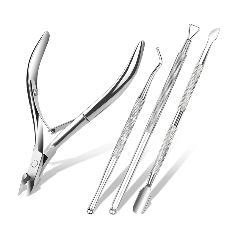 Nail Nipper Set Cuticle Trimmer with Cuticle Pusher for Fingernails and ...