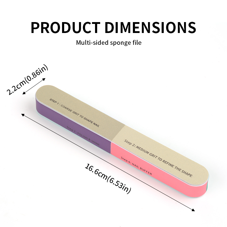 7 Way Nail File and Buffer Block Professional Nail Buffering Files