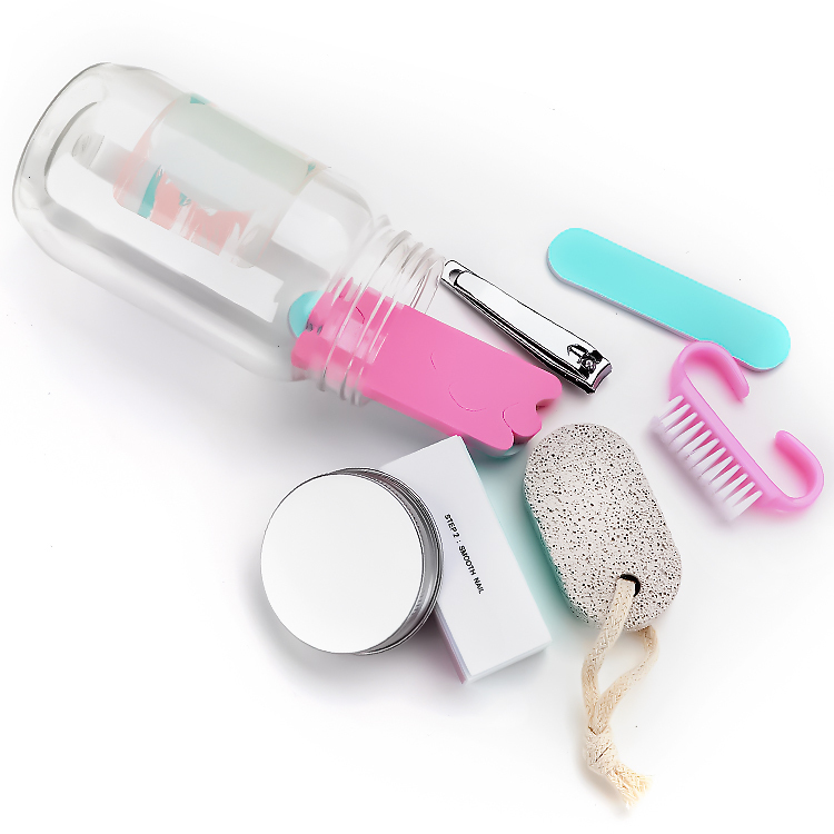 Customized 8pcs Foot Care Manicure Pedicure Set With Bottle Packaging