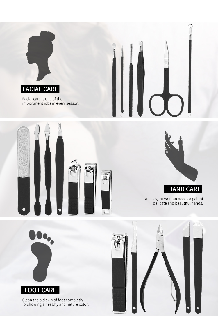 Wholesale Manicure Pedicure Nail Care Tools Grooming Kit