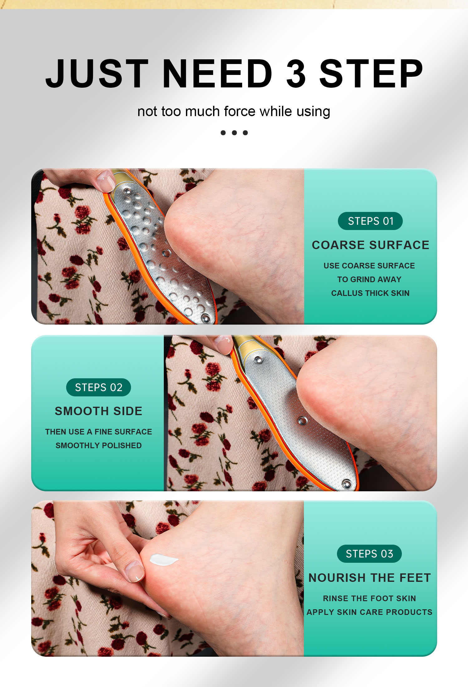 Stainless Steel Dead Skin Scrubber Exfoliating Foot File