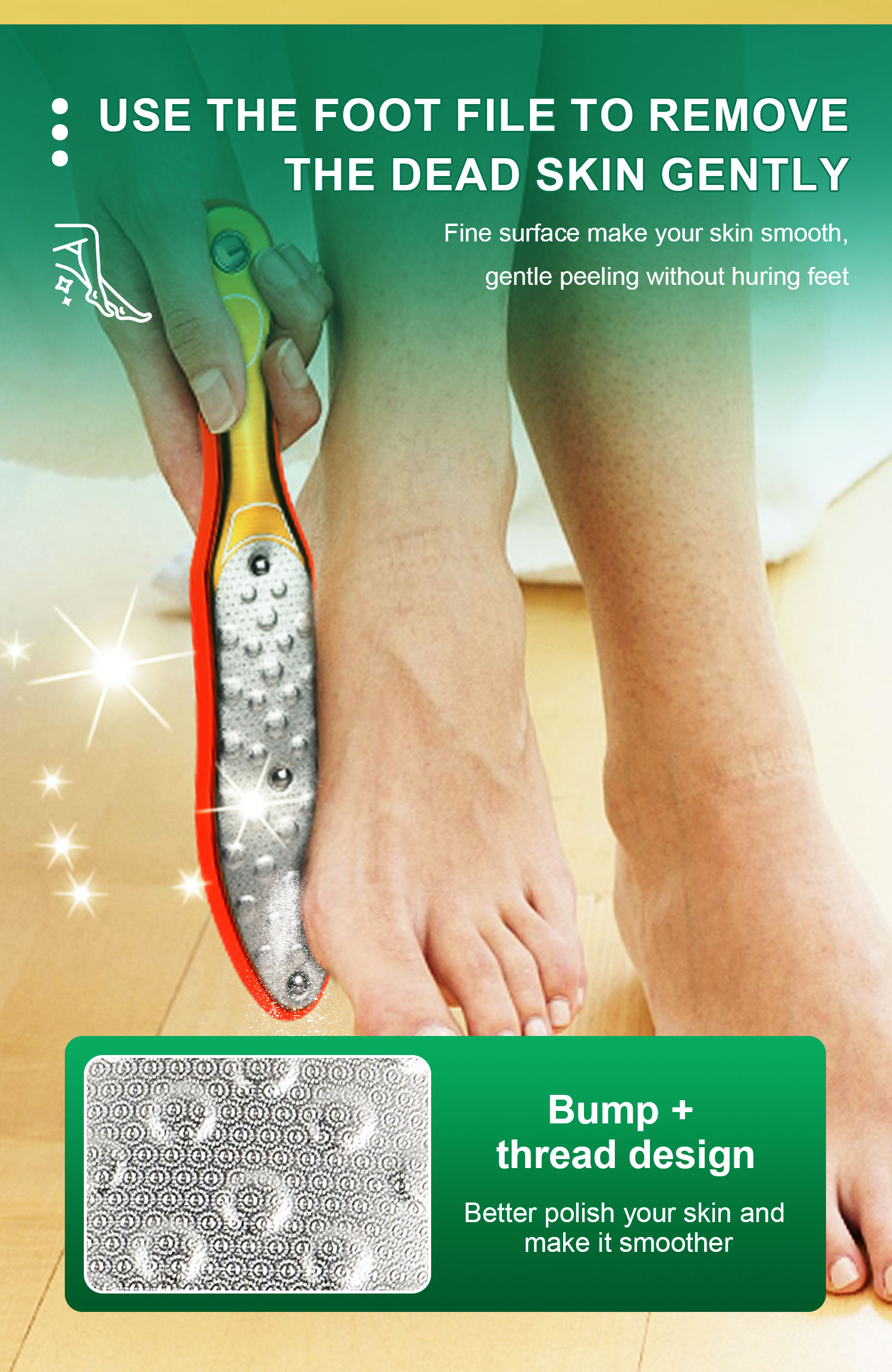 Stainless Steel Dead Skin Scrubber Exfoliating Foot File