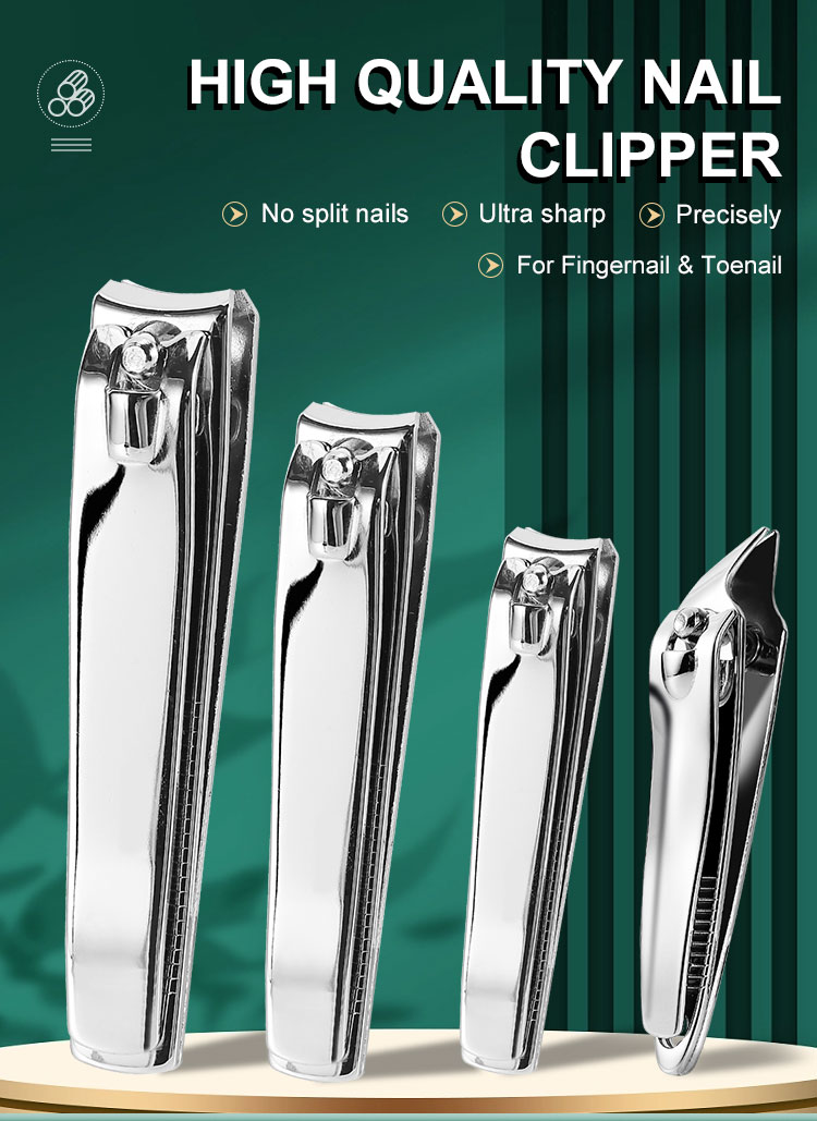 Professional Nail Clippers Set Stainless Steel Sharp Sturdy Fingernail ...