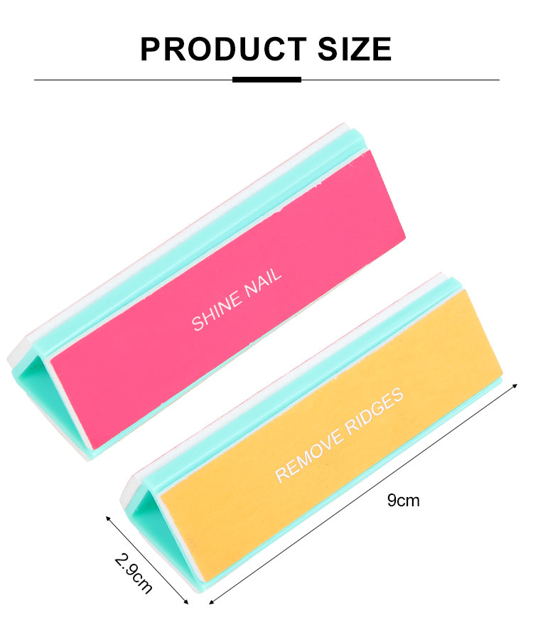 3 Sided Triangle Shaped Nail Buffer for Natural Nails Smooth and Polish ...