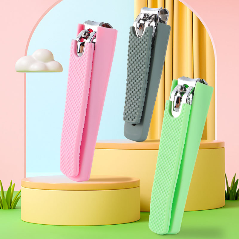 Custom Nail Clipper Manicure Cutter With Plastic Cover Collector