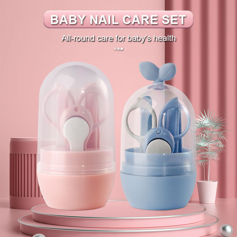 4-in-1 Baby Nail Kit Transparent And Lovely Box With Cute Decoration