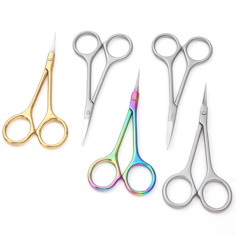 Stainless Steel Facial Scissors Russian-Style Pre-Treatment Manicure ...