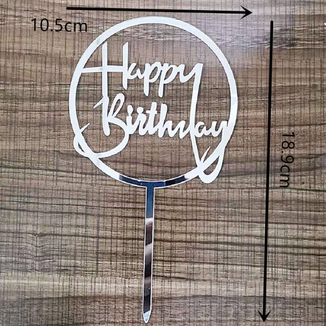 New Happy birthday round cake toppers cheap from Diggfind.com