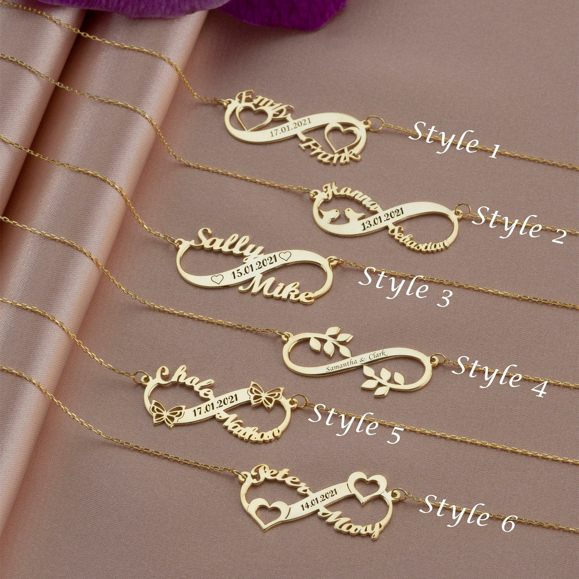 DIY personaltiy infinity symbol name necklace,