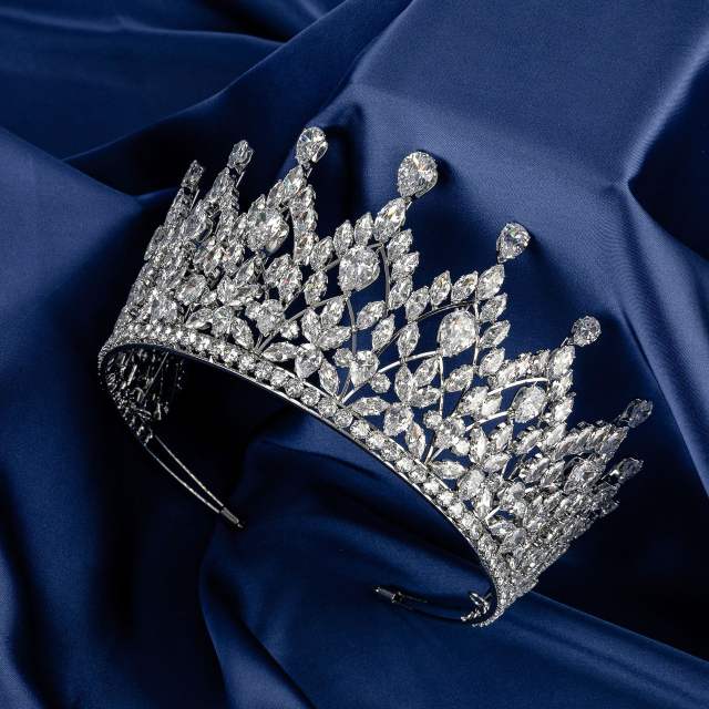 Luxury cubic zircon crown for wedding,Crown & Tiara