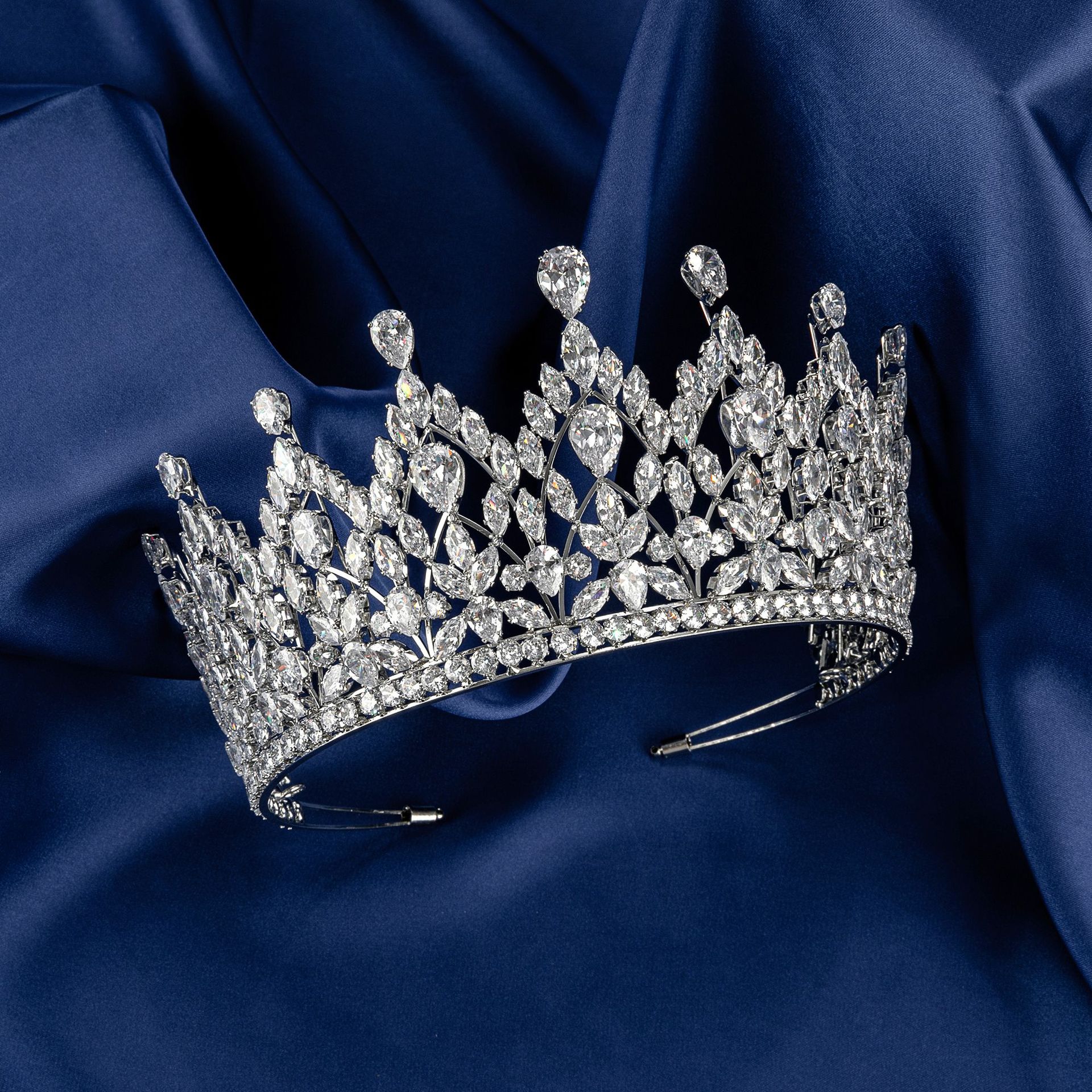 Luxury cubic zircon crown for wedding,Crown & Tiara