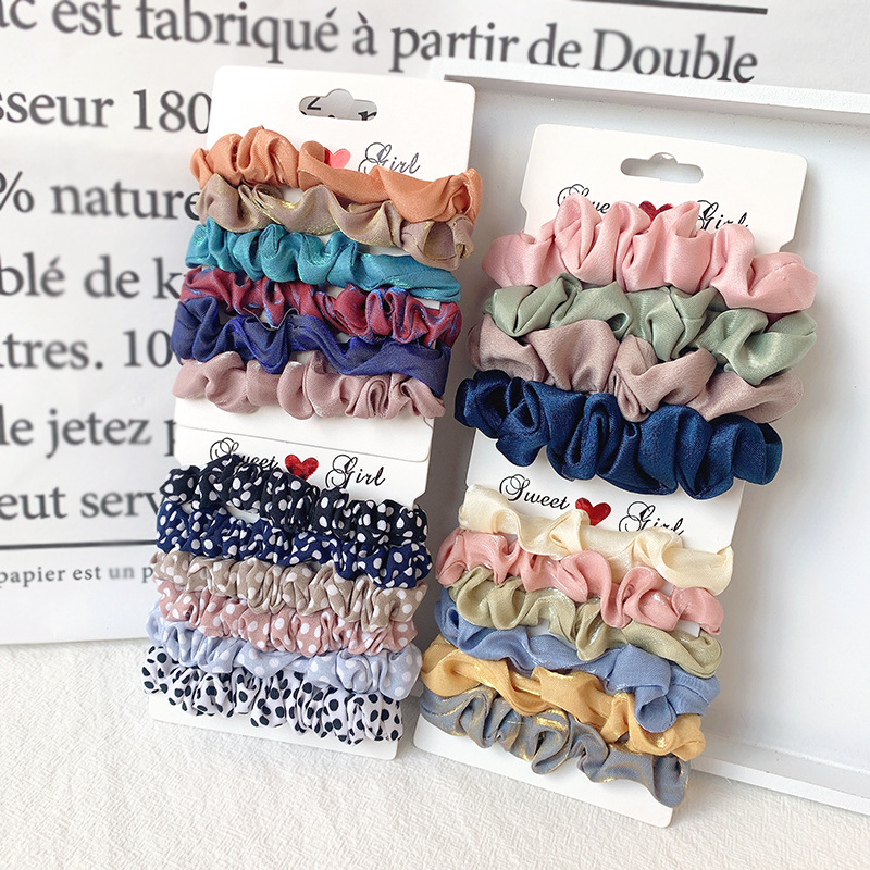 5pcs spring design scrunchies set,