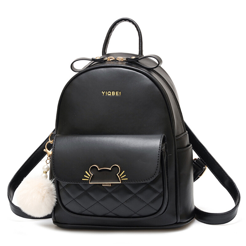 PU leather cartoon cat backpack,