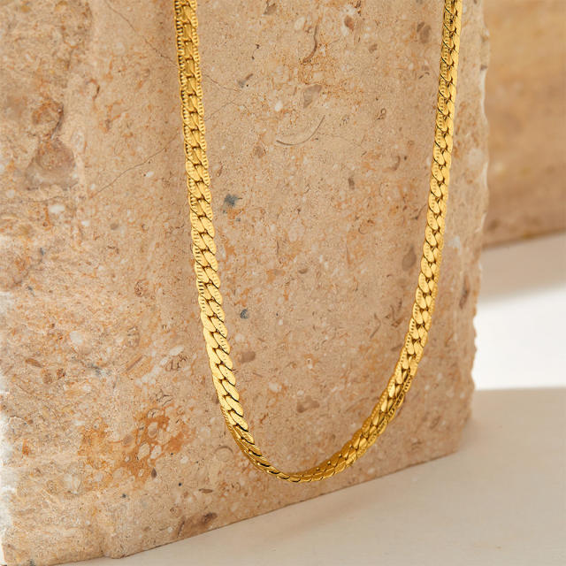 Vintage basic virola link chain stainless steel necklace,Stainless ...