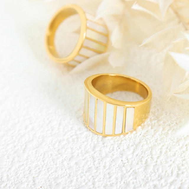 White color enamel stainless steel rings,Stainless steel Jewelry