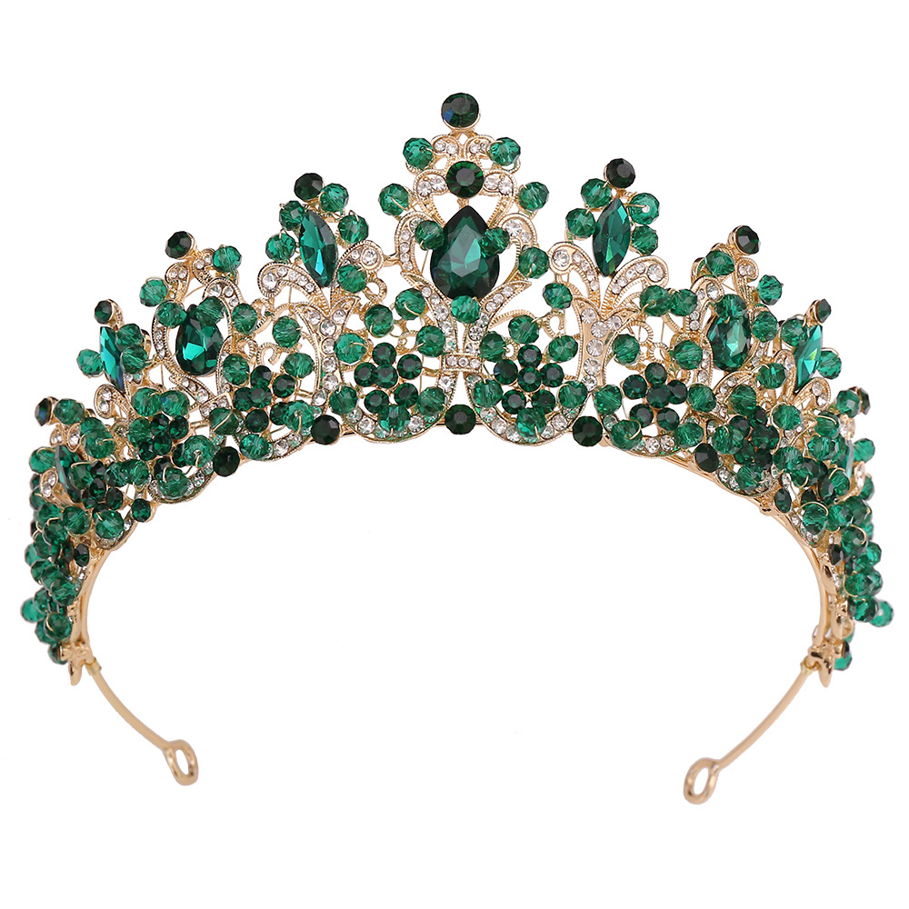 Handmade colorful cystal bead statement wedding crown,Crown & Tiara