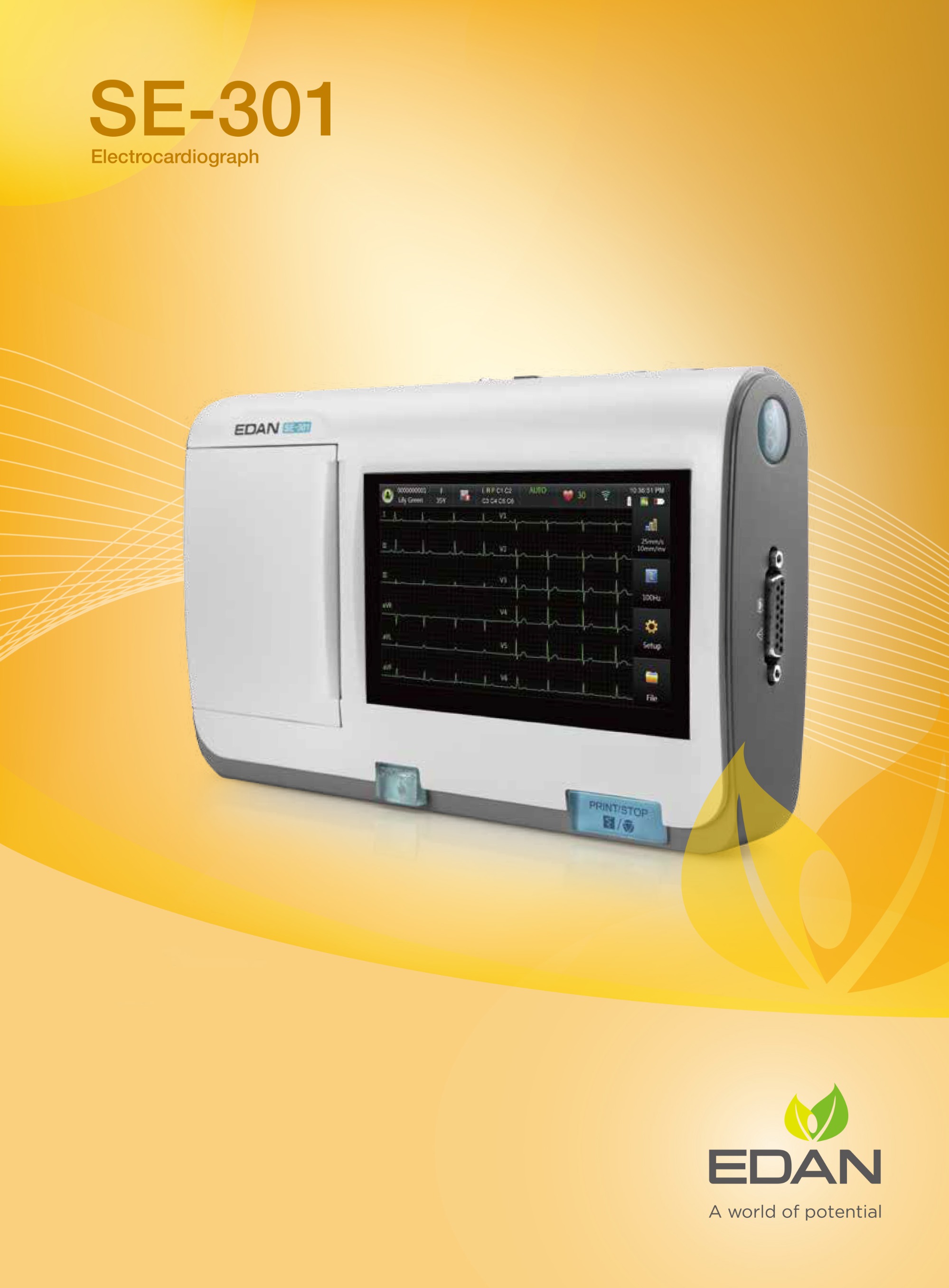ECG Machine 3 Channel Easy Carry Digital ECG Equipment SE-301,ECG Machine