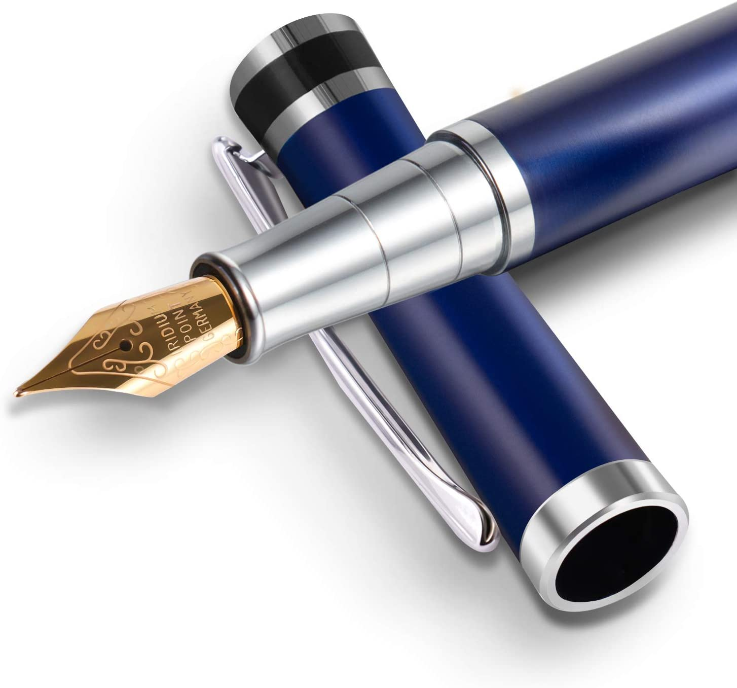 BEILUNER Luxury Fountain Pen Set, Solid 24K Gilded Medium Nib ...