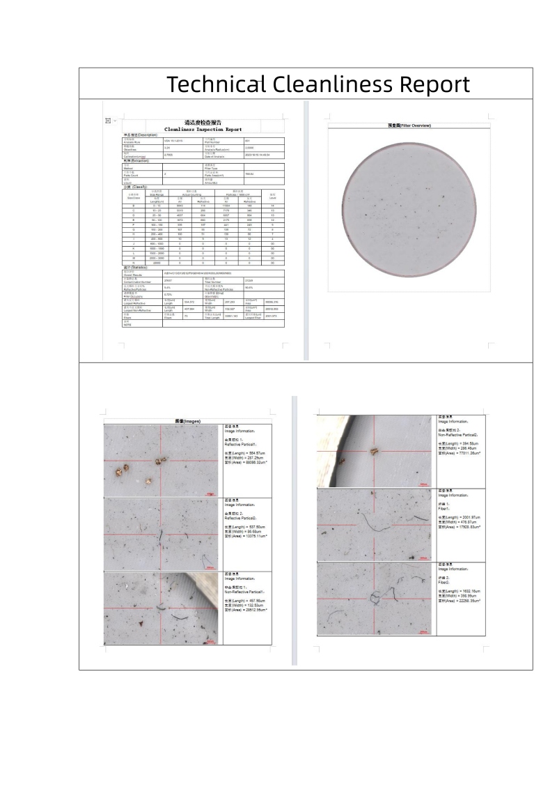 SinApc15A Technical Cleanliness Analysis
