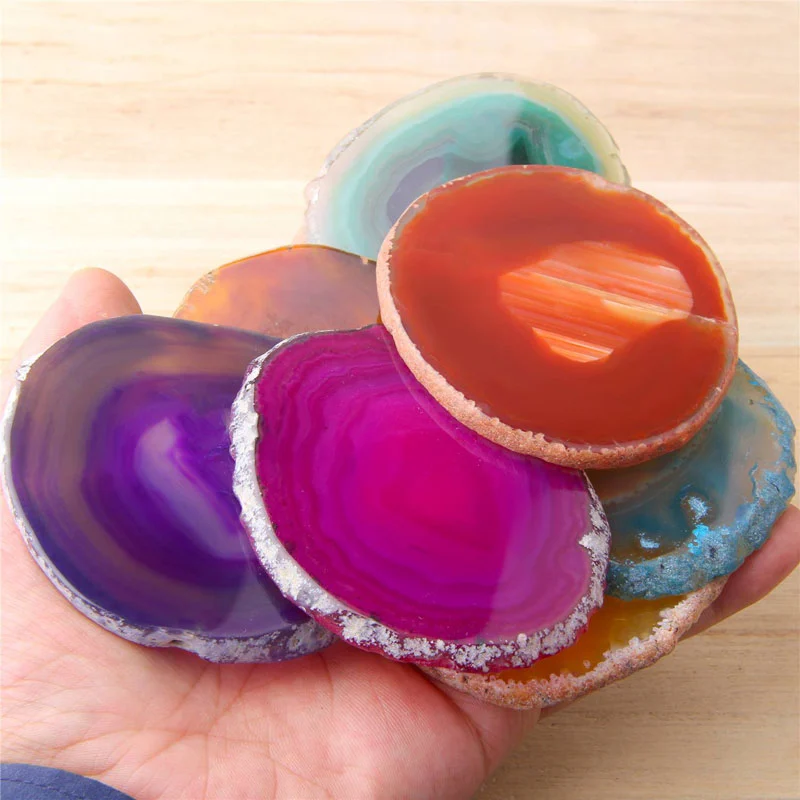 Natural agates slice for DIY 50-80mm,Agate pendants/others