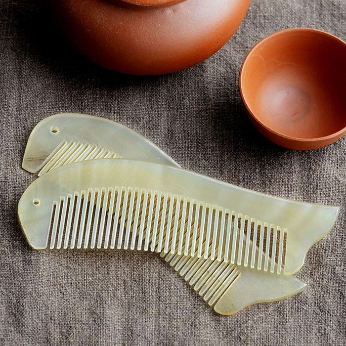 Fish shaped sheep comb,Ox Horn Combs