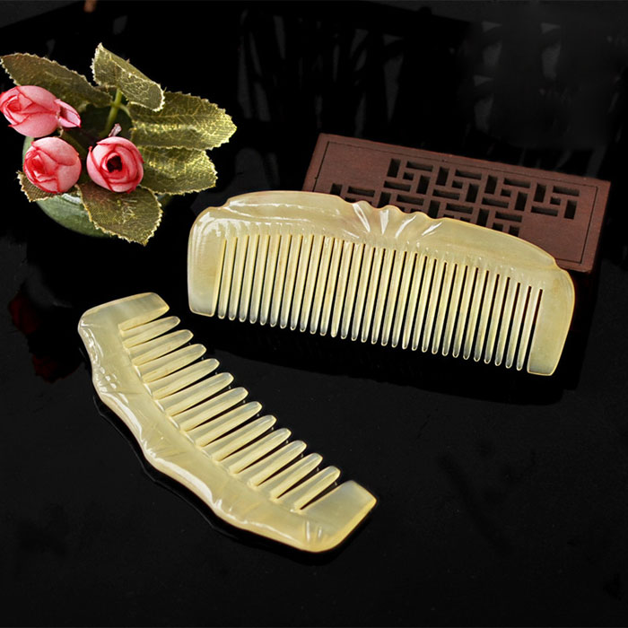 Natural carved sheep horn comb,Ox Horn Combs