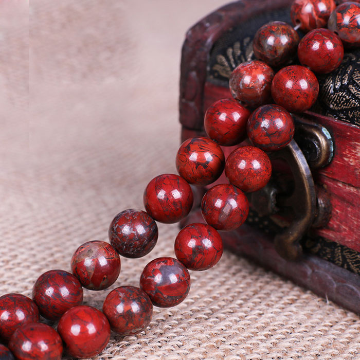 Natural redstone beads