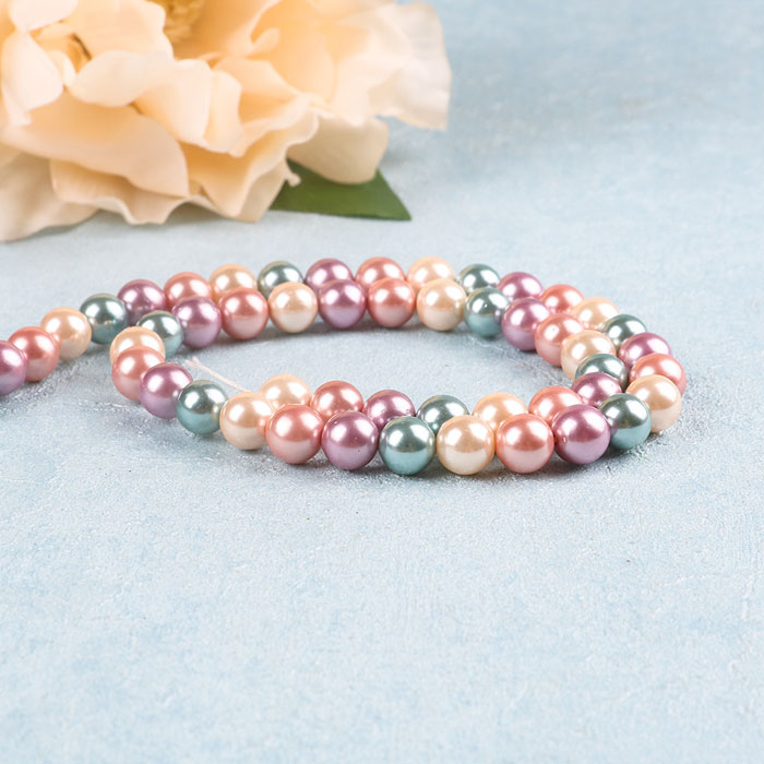 yellow pearl shell beads