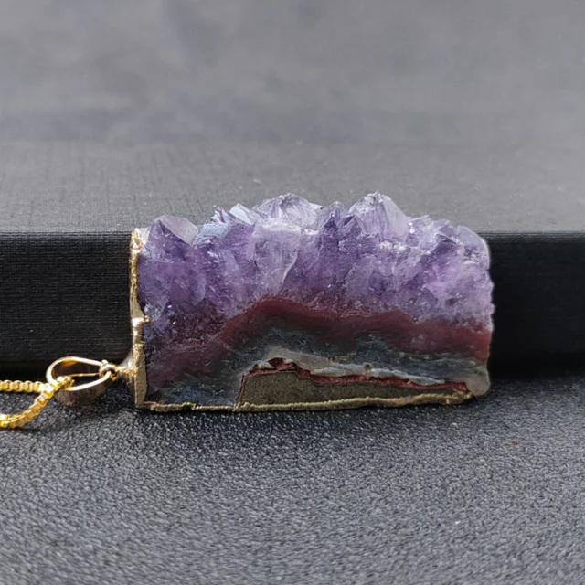 Natural amethyst bud Necklace