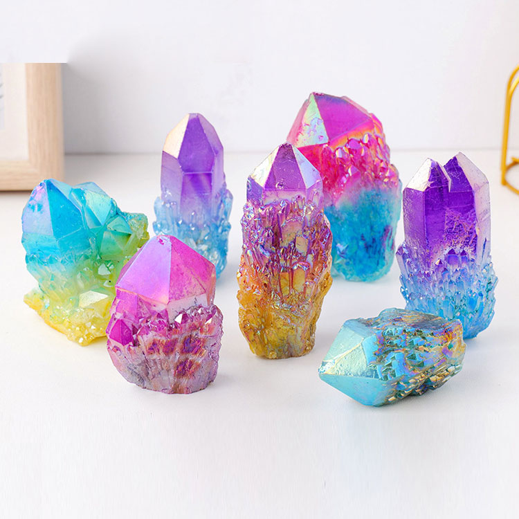 Electroplating crystal clusters