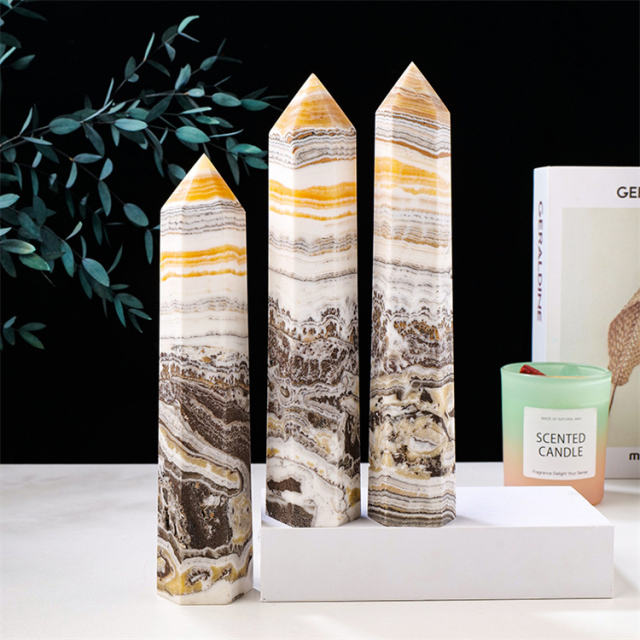 Natural crystal Calcite Hexagonal Prism