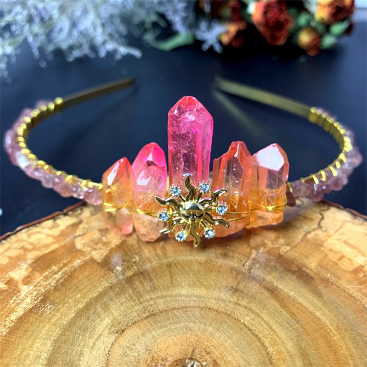 Natural crystal stone hair Ornament