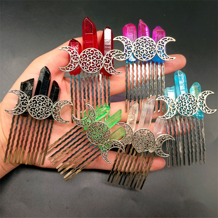 Natural crystal stone hair Ornament