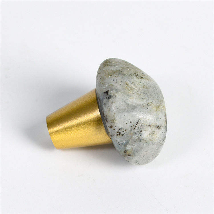 diamond shape Crystal raw stone door handle