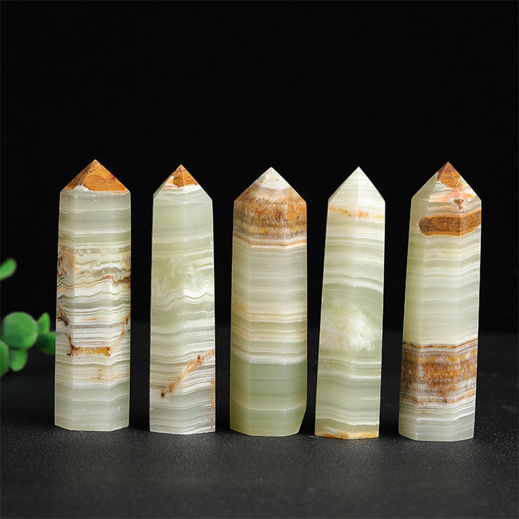 Natural crystal afghan jade crystal column