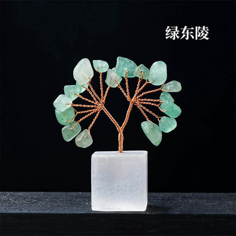 Natural white gypsum cube gravel Tree