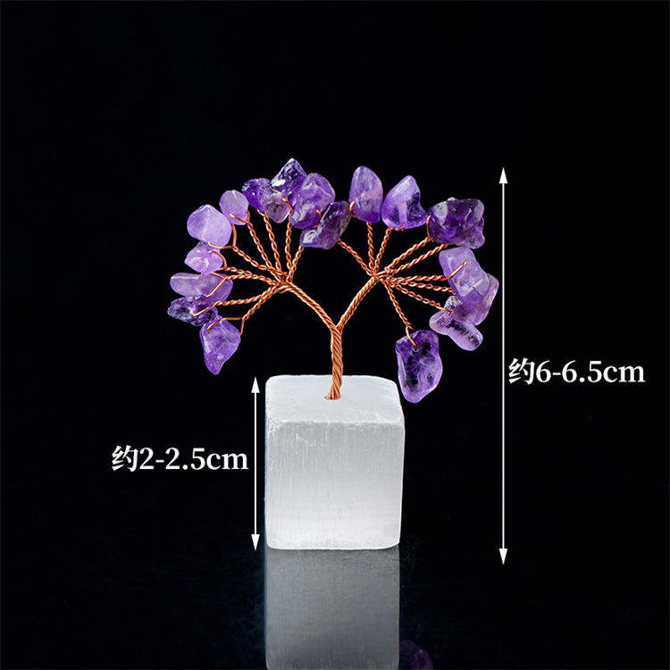 Natural white gypsum cube gravel Tree