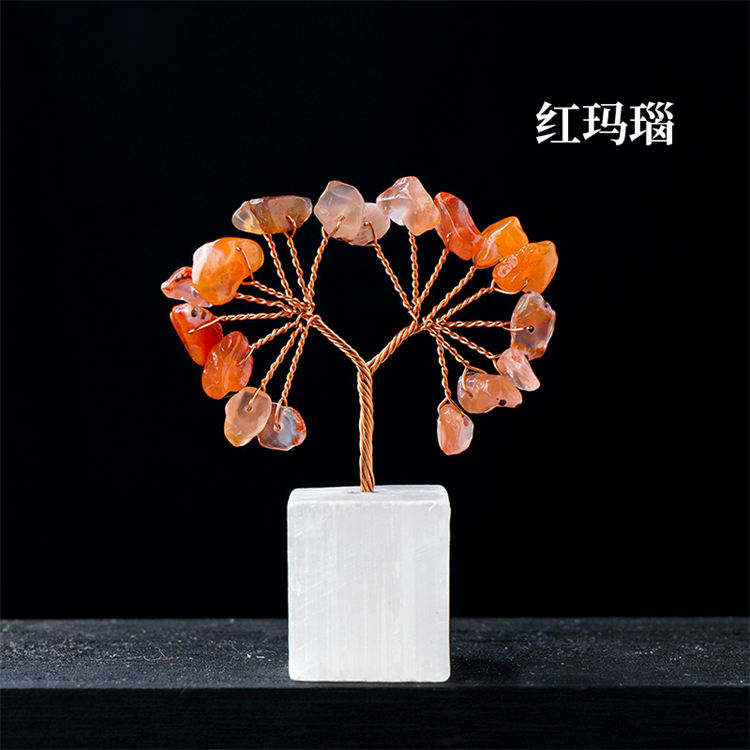 Natural white gypsum cube gravel Tree
