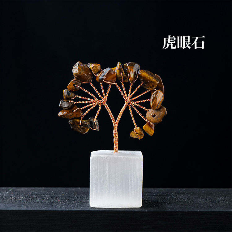 Natural white gypsum cube gravel Tree